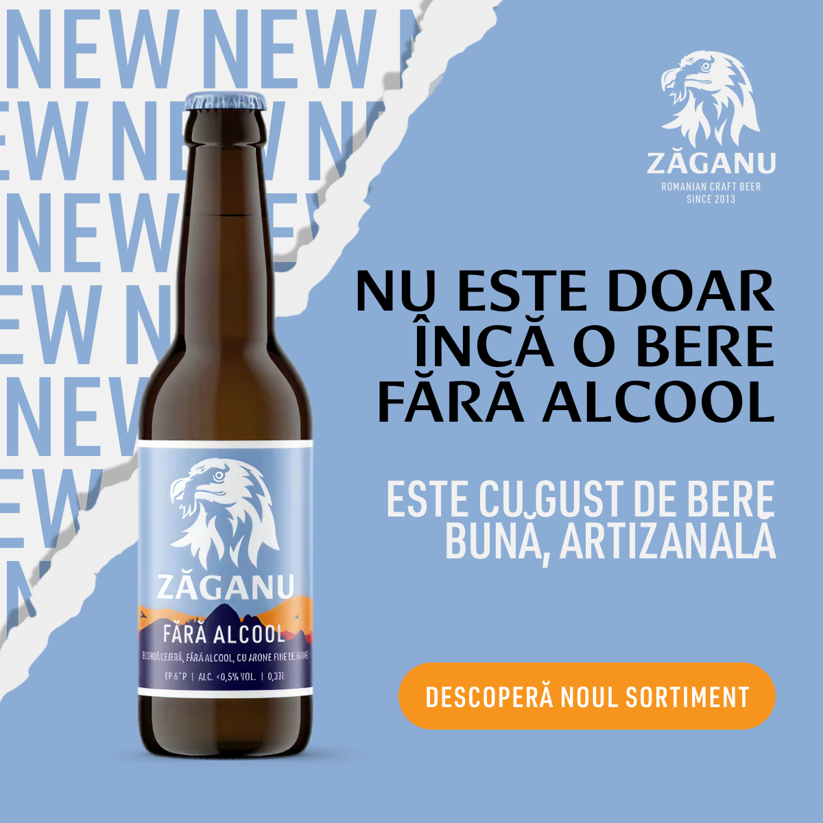 ZĂGANU Fără Alcool 330 ml – Bere-Zăganu